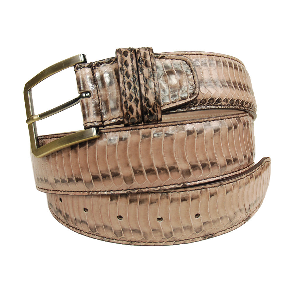 Light Brown Python Belt⎪ Men's Belts⎪ Saarnin Boutique