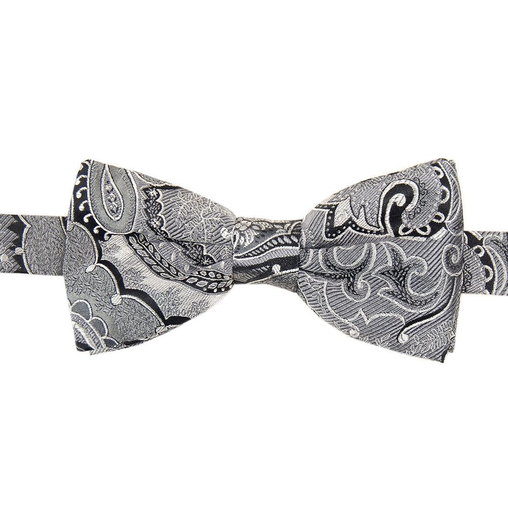 Silver patterned bow tie⎪ High-quality bow ties for festive occasions